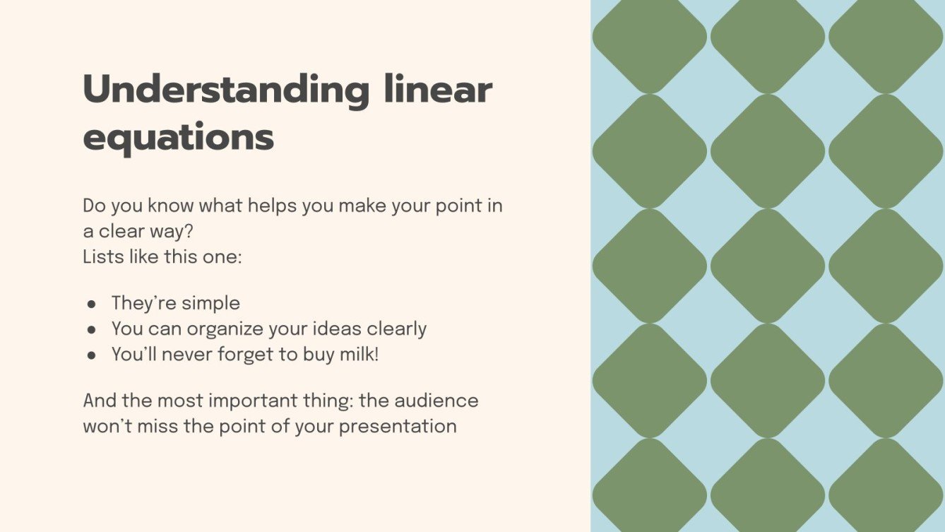 Linear Equations and Systems | Google Slides & PowerPoint