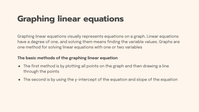 Linear Equations and Systems | Google Slides & PowerPoint