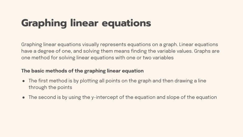 Linear Equations and Systems | Google Slides & PowerPoint