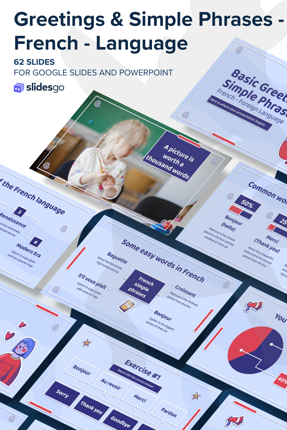 Basic Greetings and Simple Phrases - French - Pre-K