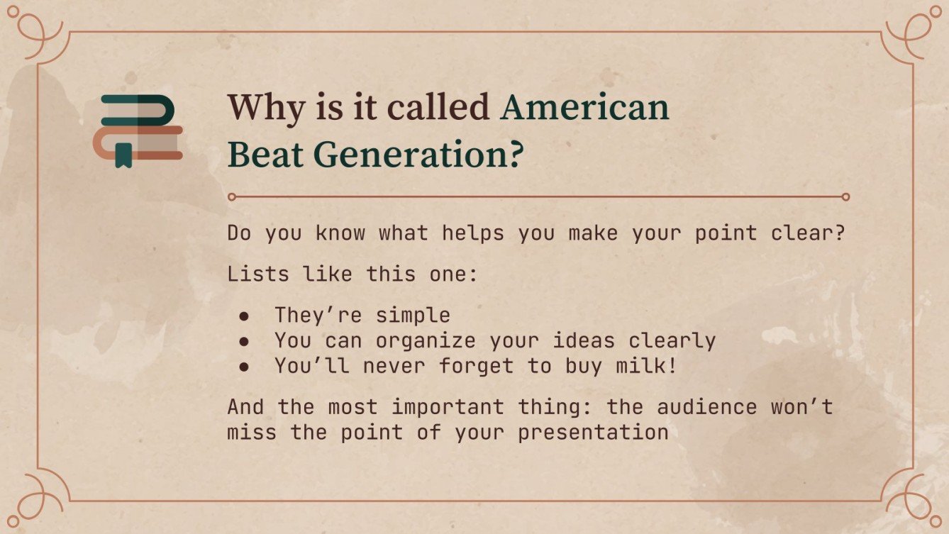 American Beat Generation | Google Slides & PowerPoint Template
