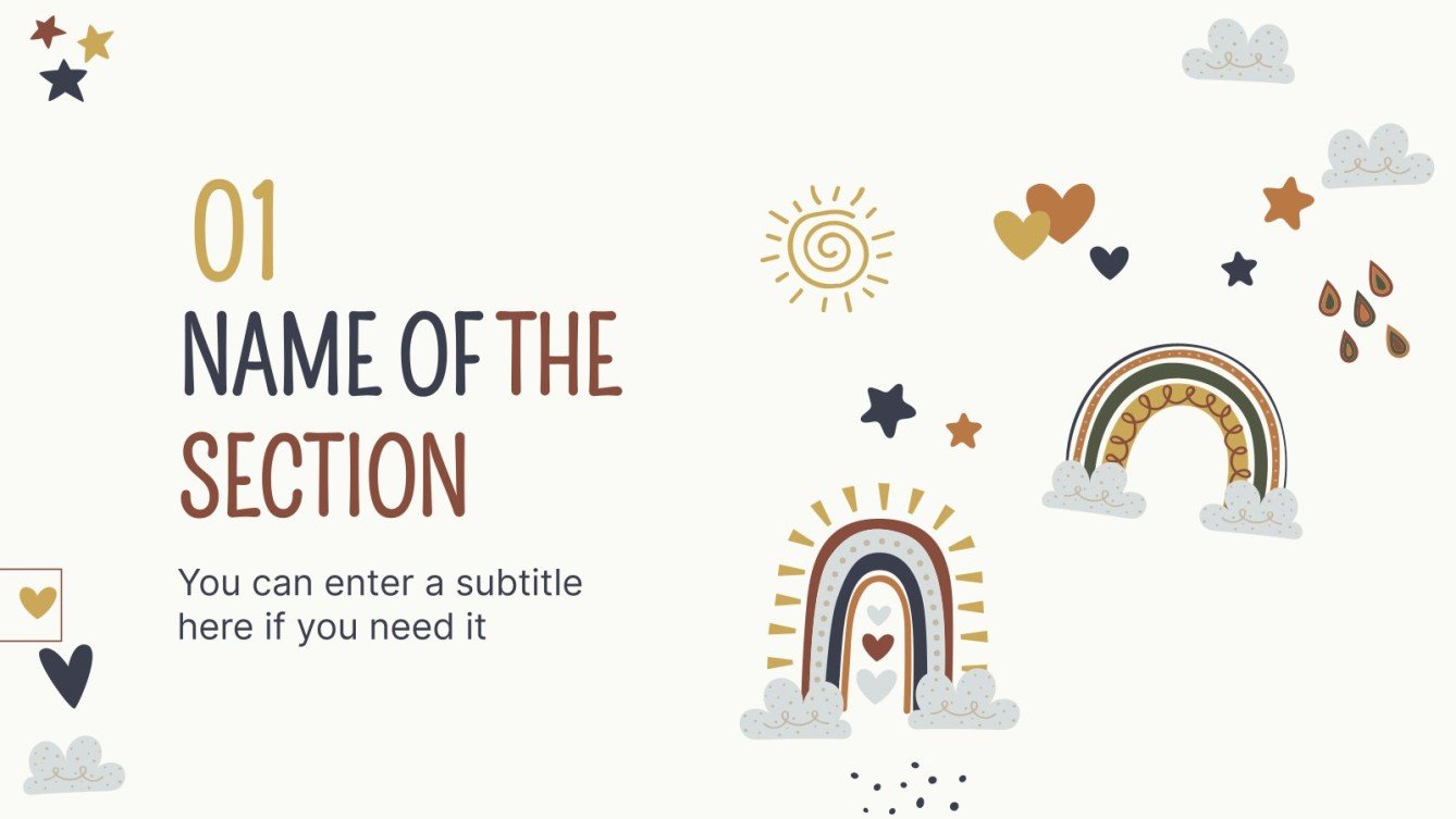 Boho Rainbow About Me Slideshow | Google Slides & PPT