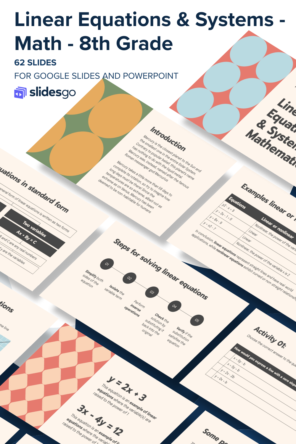 Linear Equations and Systems | Google Slides & PowerPoint