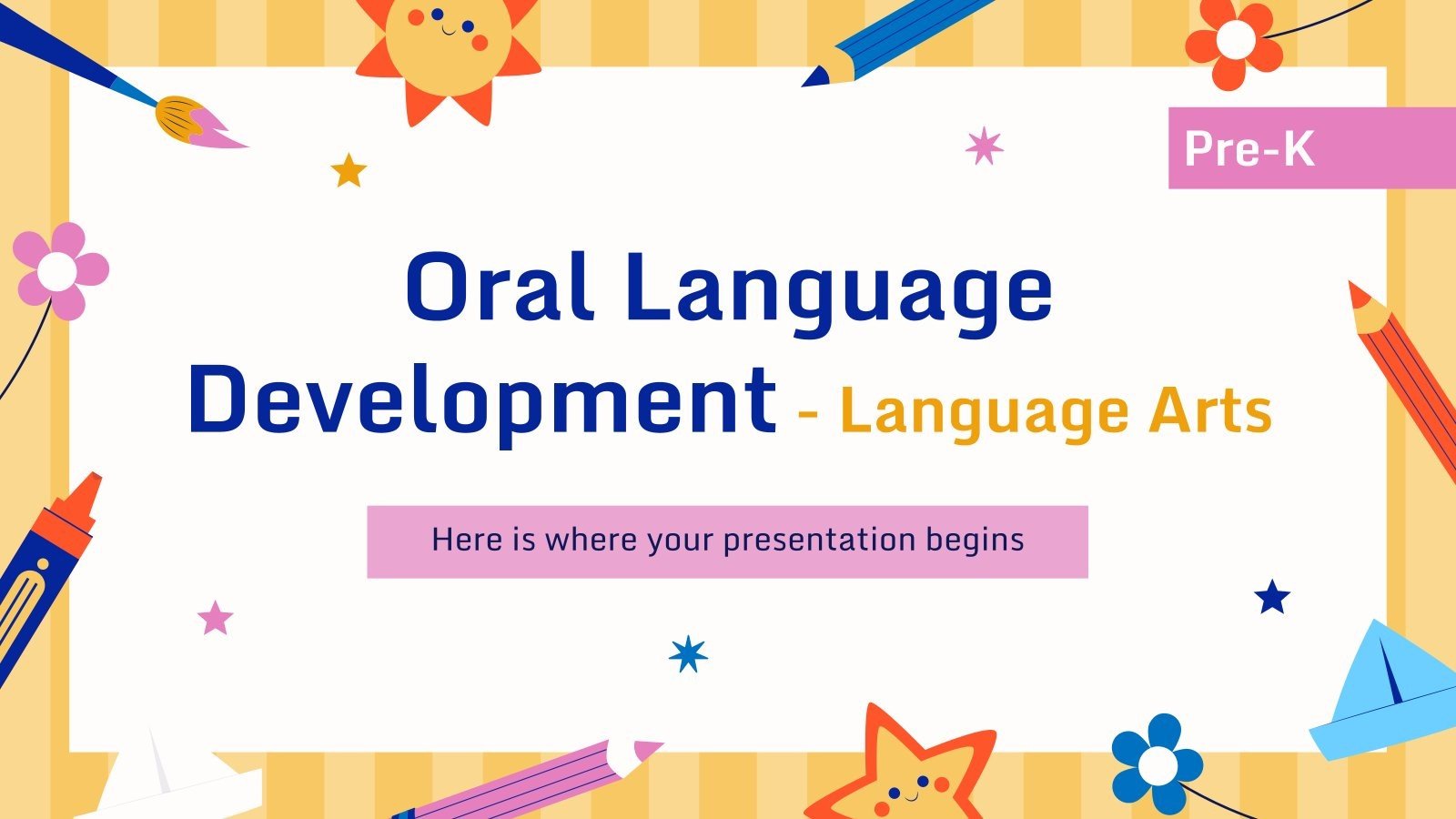 Oral Language Development - Pre-K | Google Slides & PPT