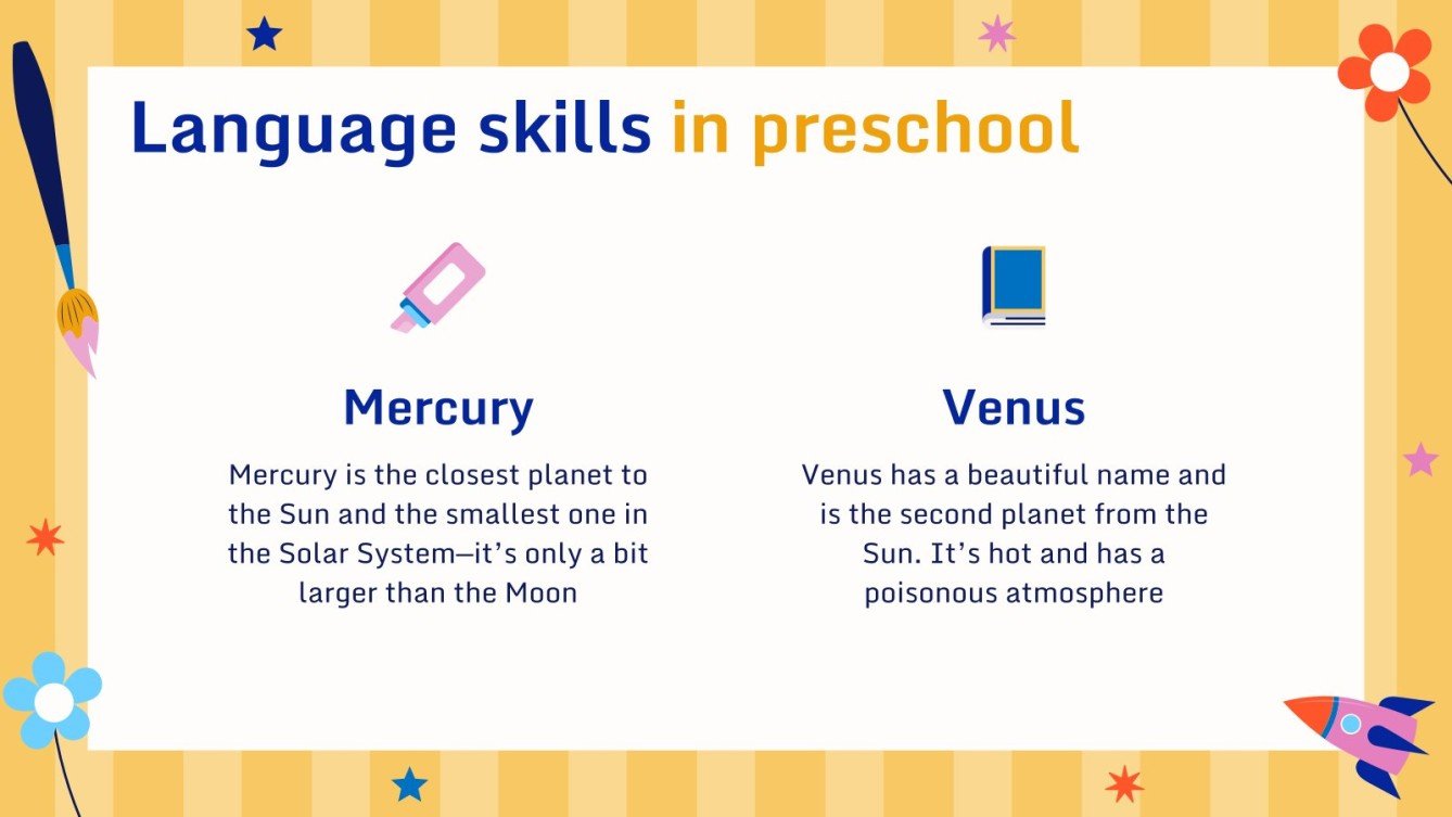 Oral Language Development - Pre-K | Google Slides & PPT