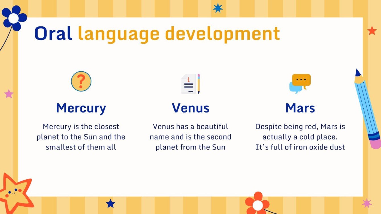 Oral Language Development - Pre-K | Google Slides & PPT