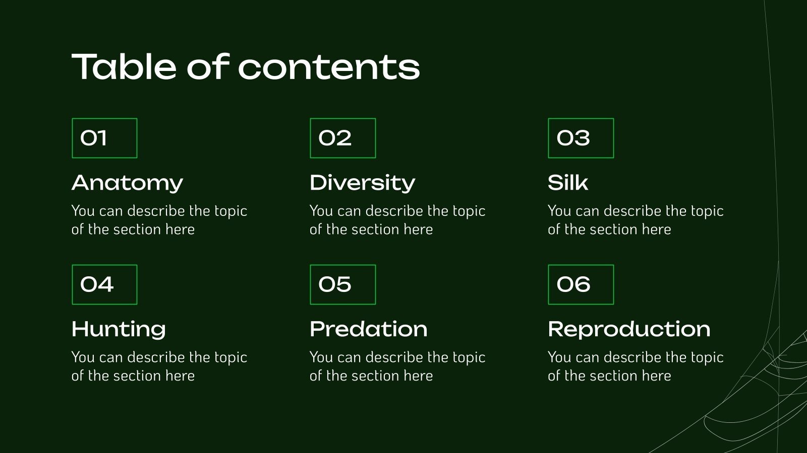 Spiders | Google Slides & PowerPoint Template