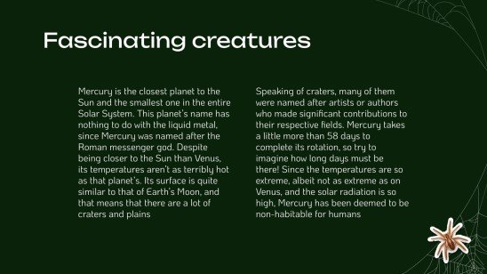 Spiders | Google Slides & PowerPoint Template