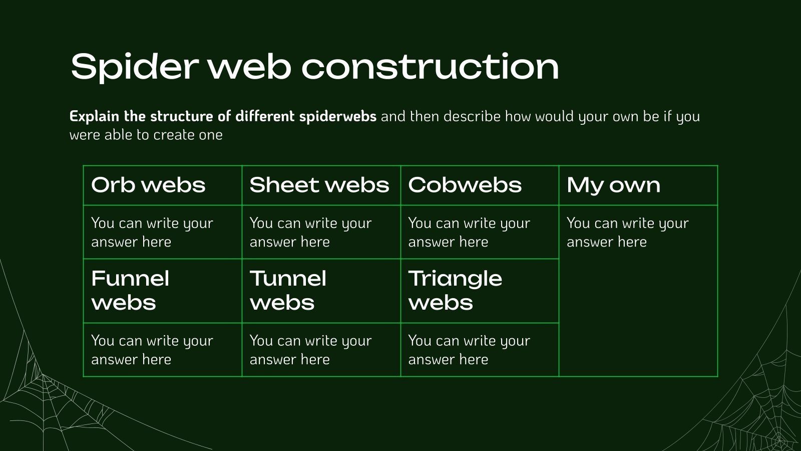 Spiders | Google Slides & PowerPoint Template