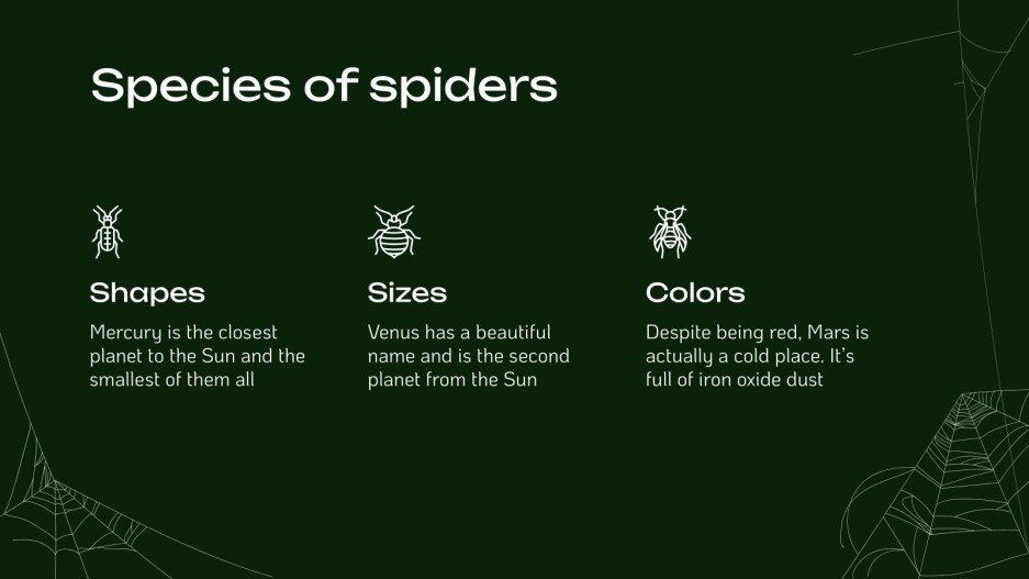 Spiders | Google Slides & PowerPoint Template
