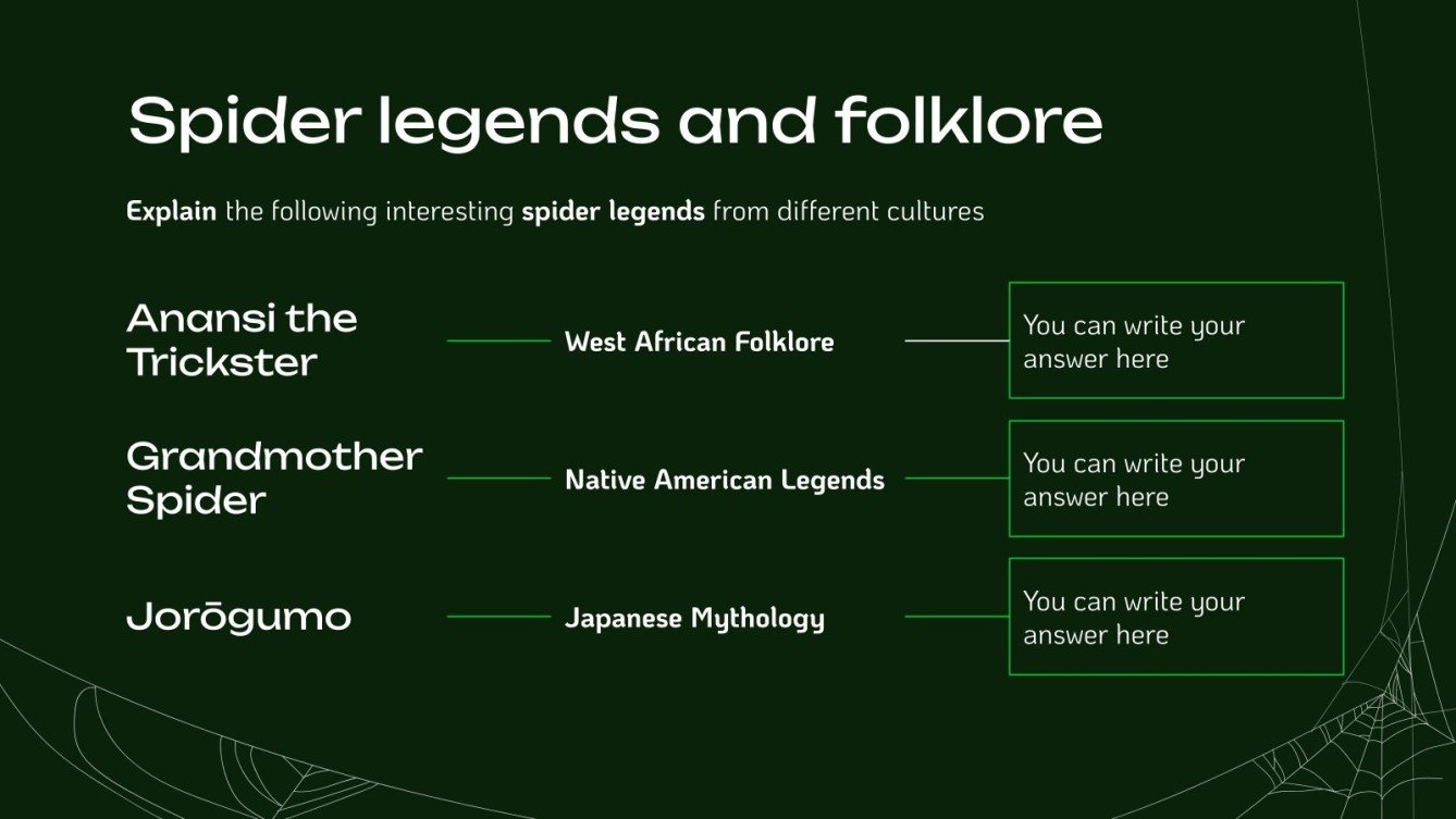 Spiders | Google Slides & PowerPoint Template