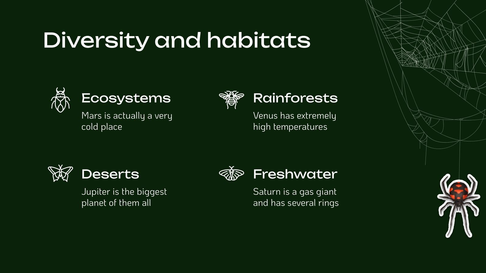 Spiders | Google Slides & PowerPoint Template