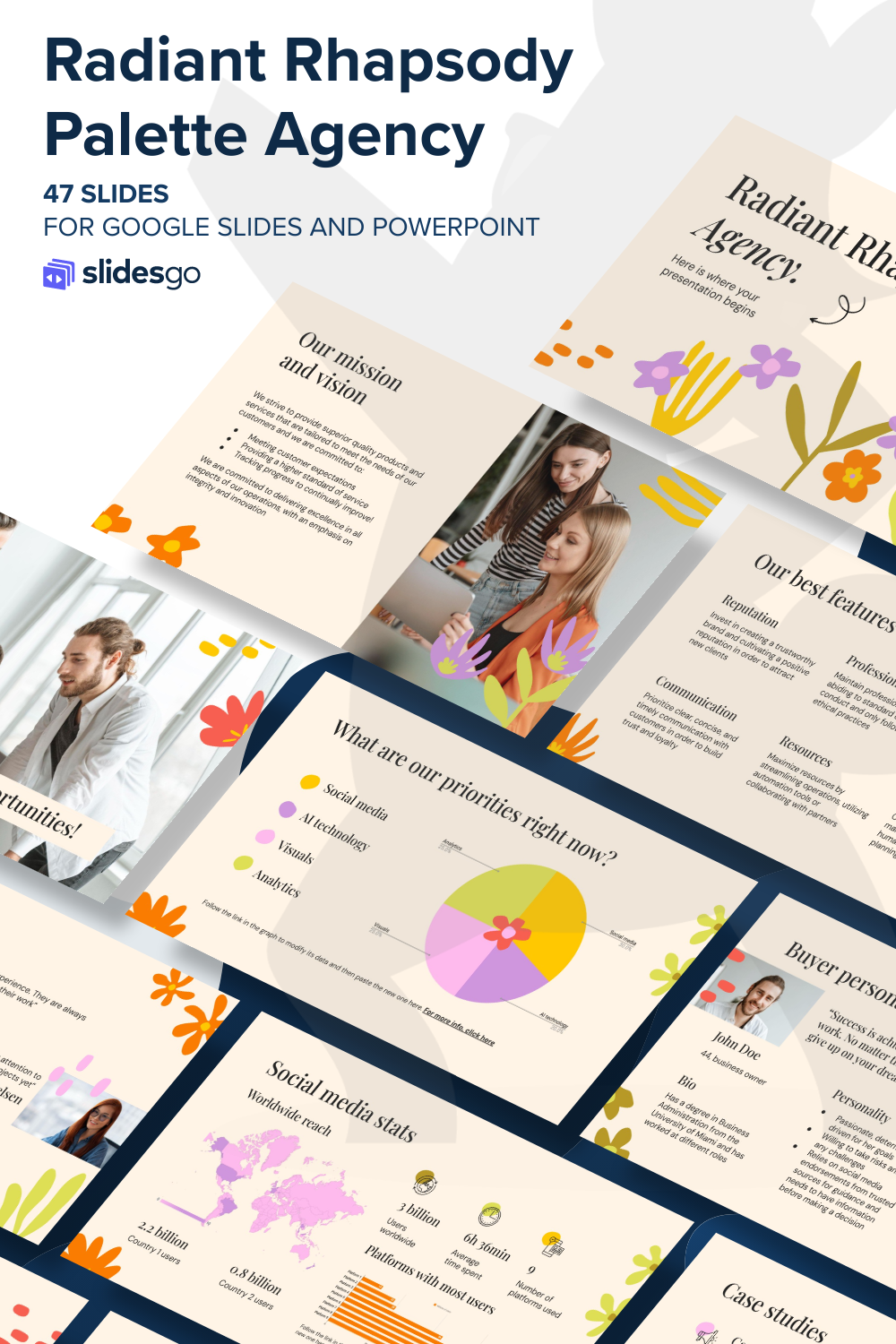 Radiant Rhapsody Palette Agency | Google Slides & PPT