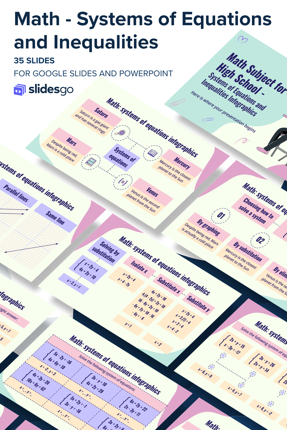 Systems of Equations and Inequalities Infographics