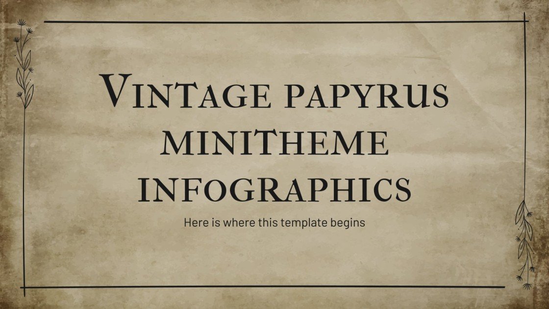 Vintage Papyrus Minitheme Infographics | Google Slides & PPT