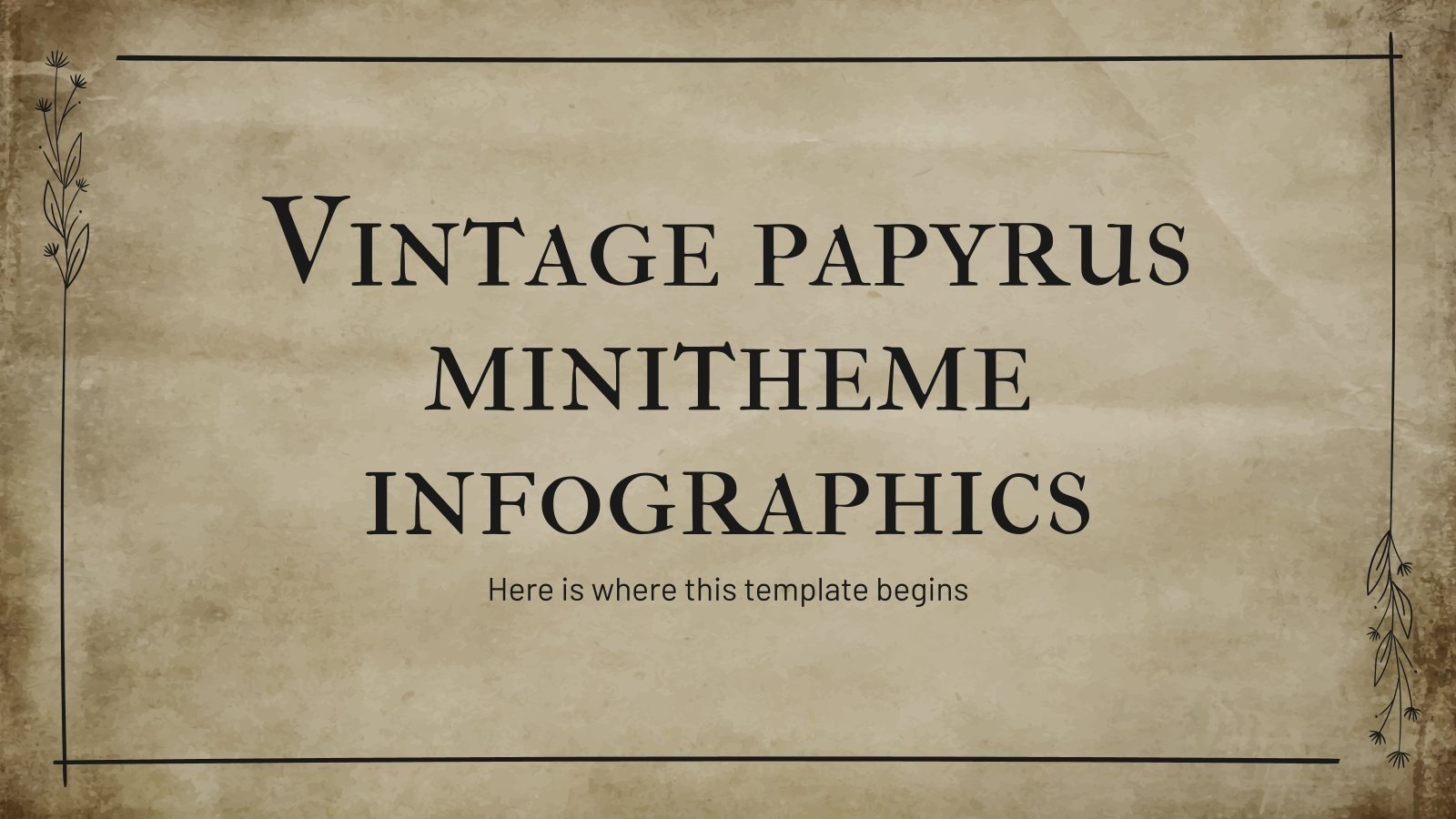 Papyrus-Minithema im Vintage-Stil Infografiken