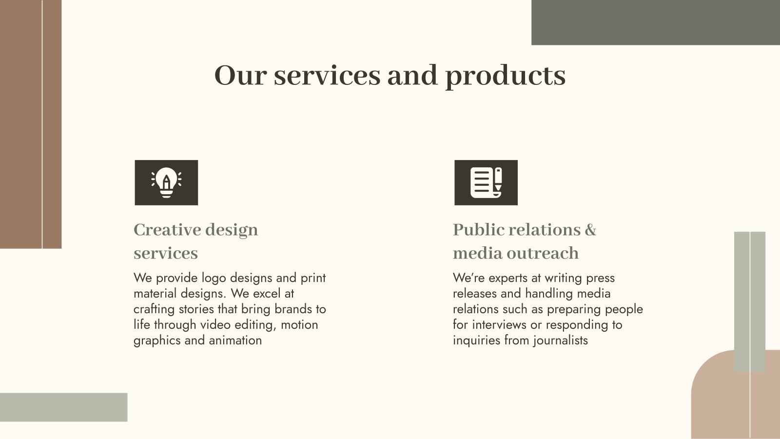 Elegant and Classy Style Agency | Google Slides & PowerPoint