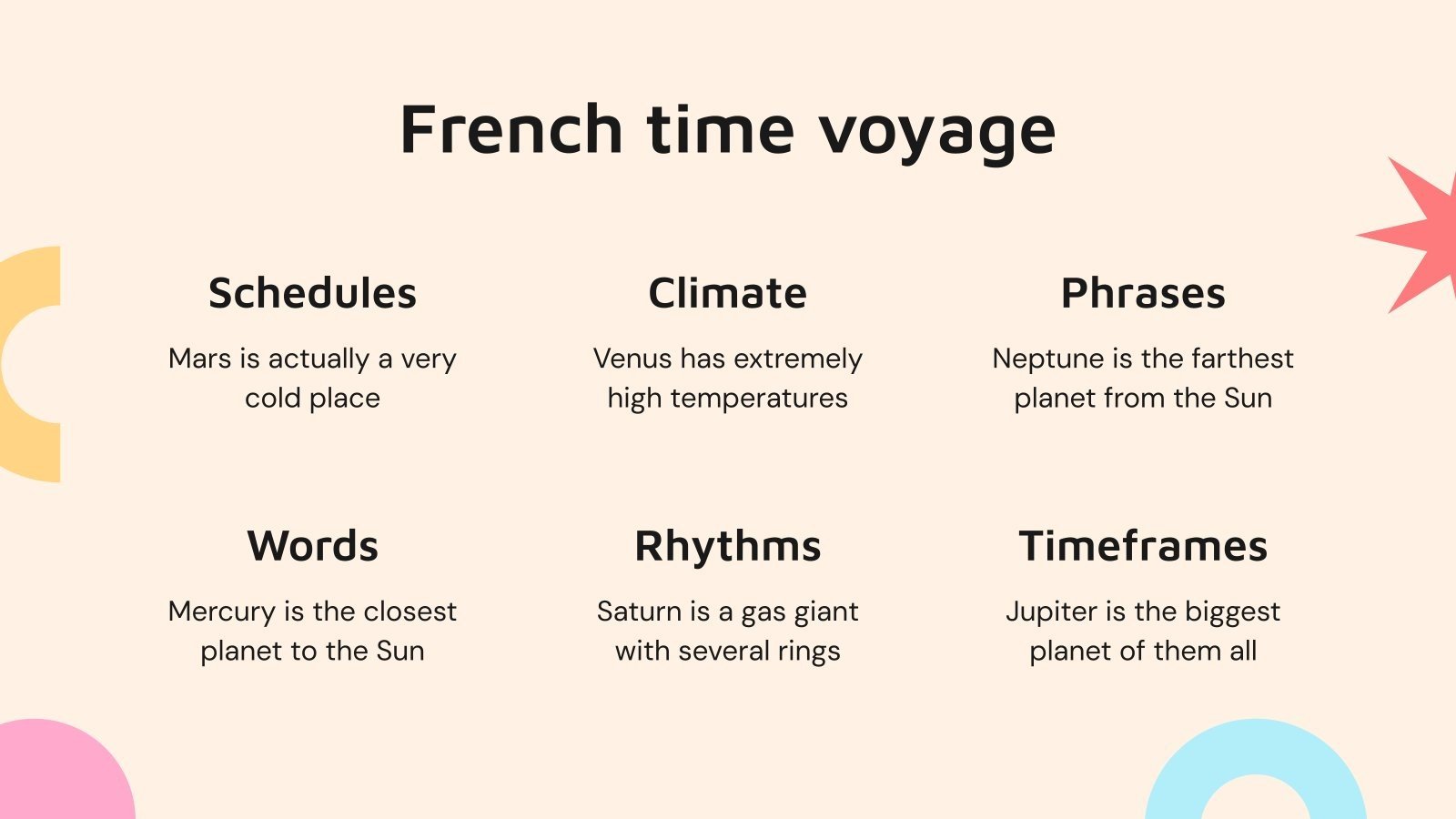 Daily Routine and Time Expressions in French - 6th Grade