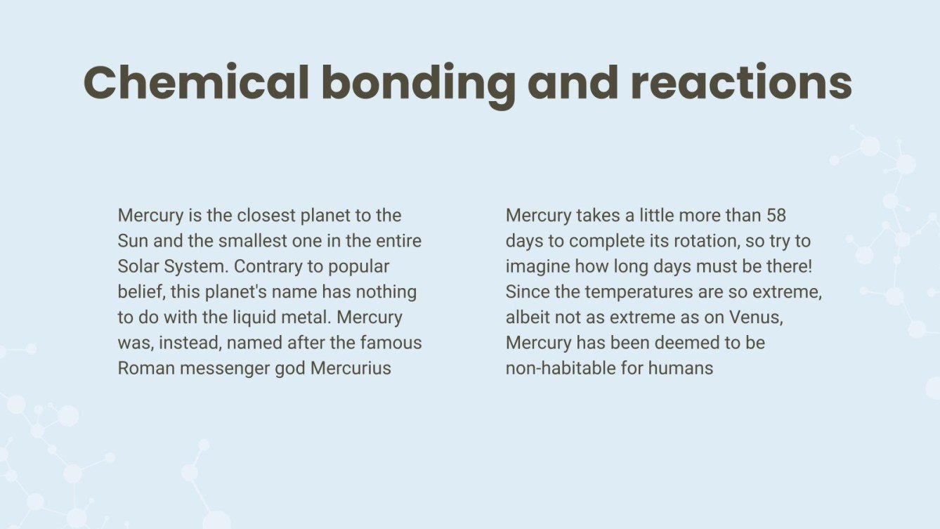 Chemical Bonding and Reactions - Science - 10th Grade