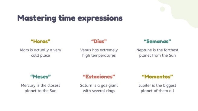 Rotina diária e expressões de tempo | Google Slides e PPT