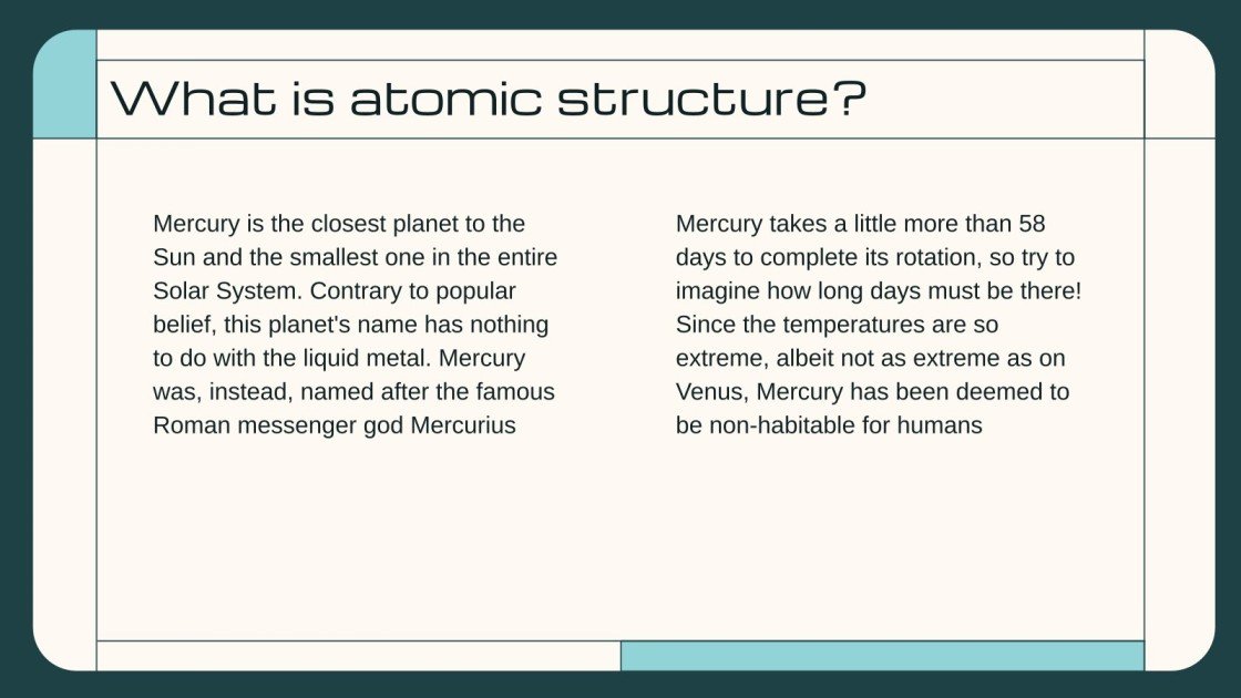 Atomic Structure and Periodic Trends | Google Slides & PPT