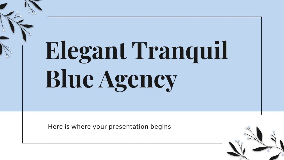 Elegant Tranquil Blue Agency | Google Slides & PPT