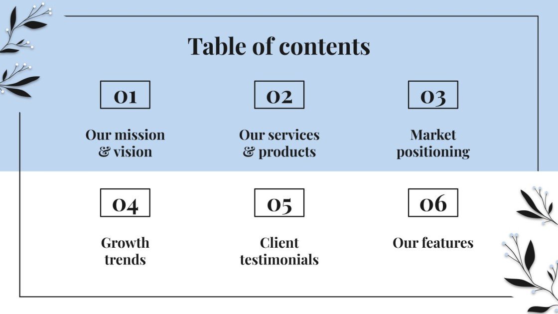 Elegant Tranquil Blue Agency | Google Slides & PPT