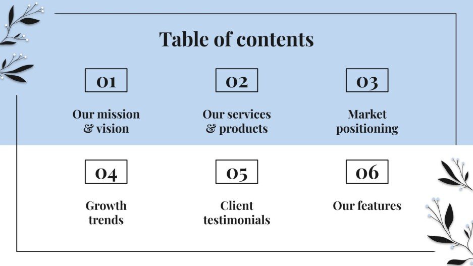 Elegant Tranquil Blue Agency | Google Slides & PPT