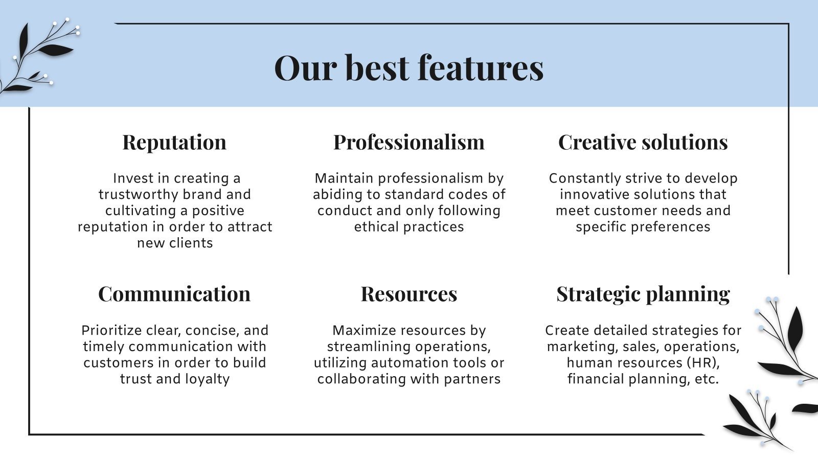 Elegant Tranquil Blue Agency | Google Slides & PPT
