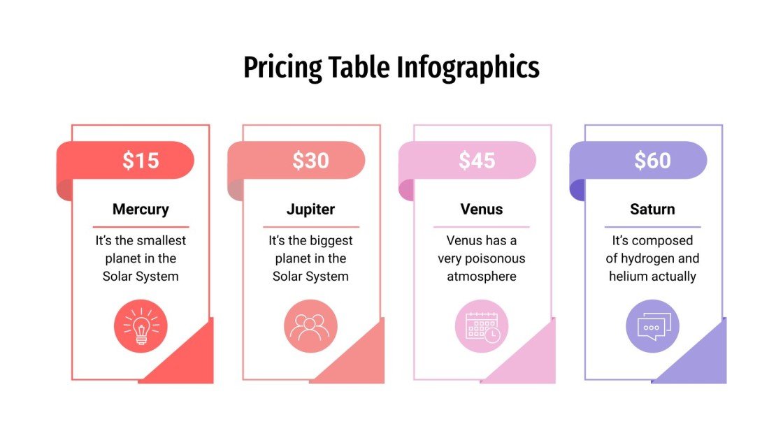 Free Pricing Table Infographics Google Slides & PPT template
