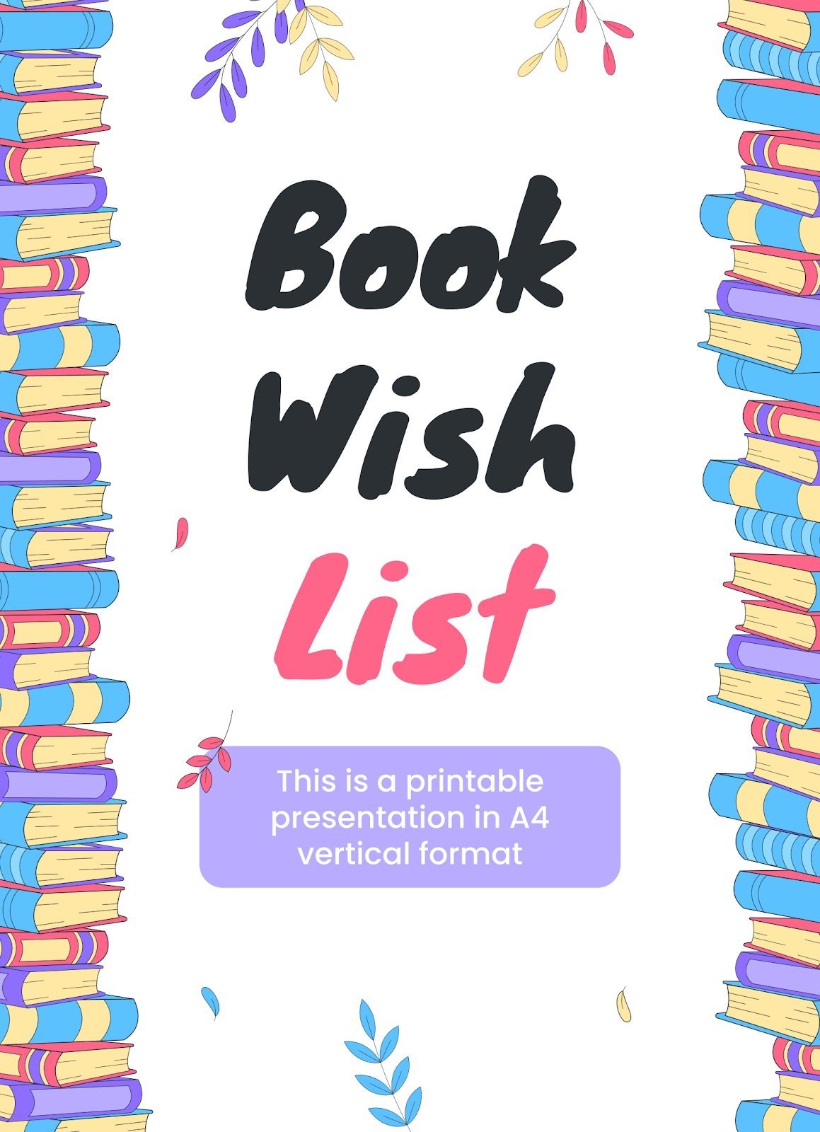 Book Wishlist | Google Slides & PowerPoint
