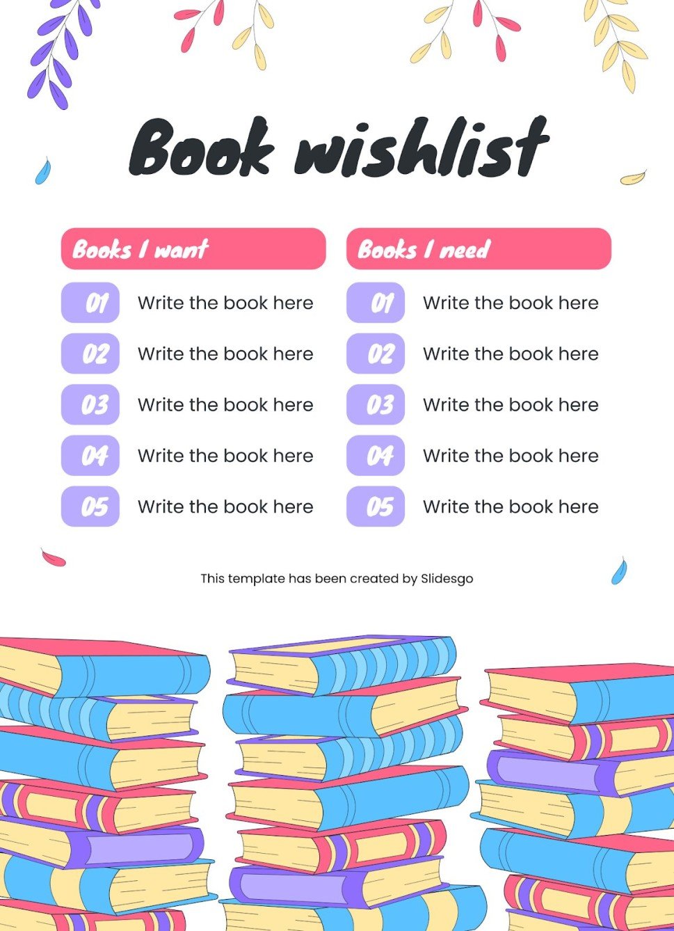 Book Wishlist | Google Slides & PowerPoint