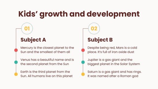 Kids' Growth and Development Notions Infographics
