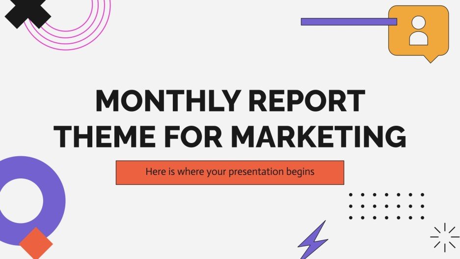 Monthly Report Theme for Marketing | Google Slides & PPT