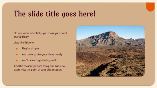 Desert Landscape | Google Slides and PowerPoint