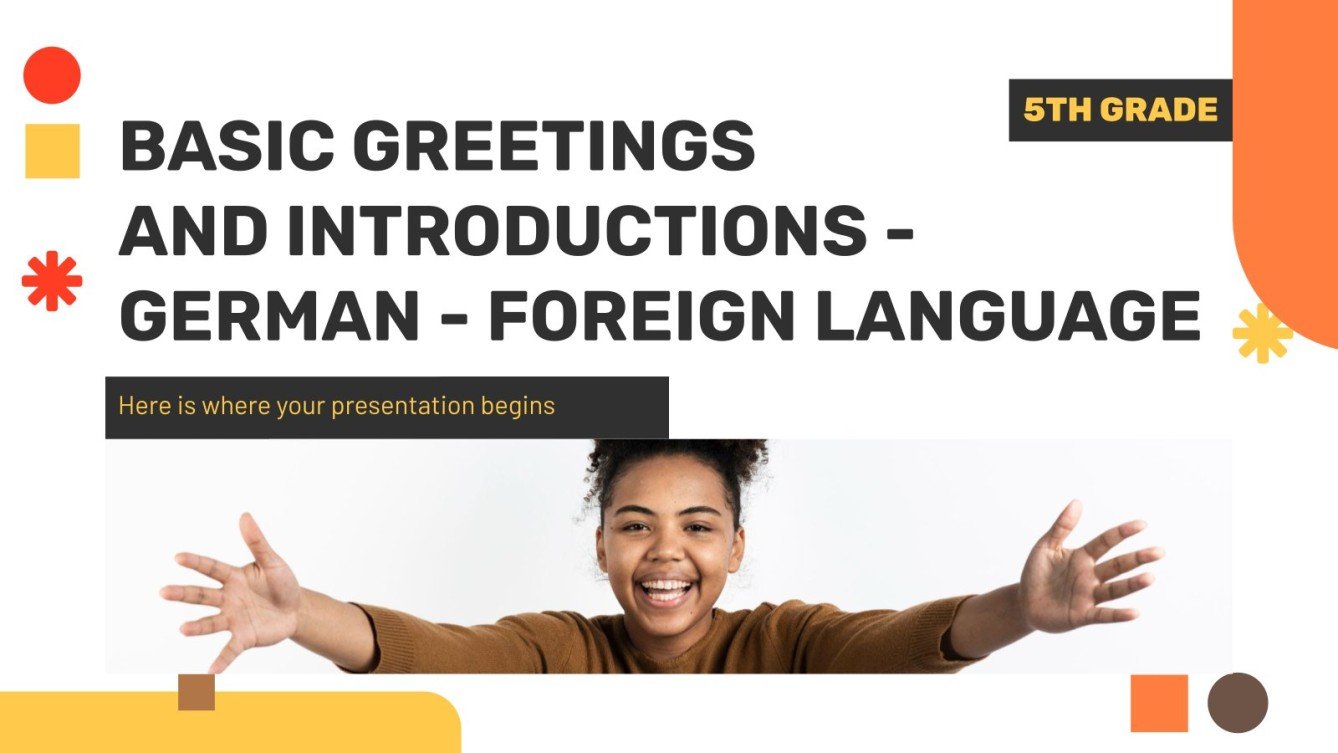 Basic Greetings and Introductions - German | Google Slides