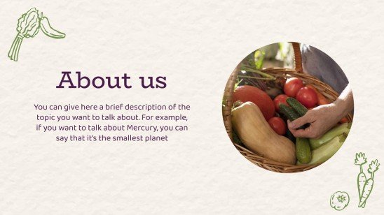 Organic Vegetable Production Company Profile | Google Slides