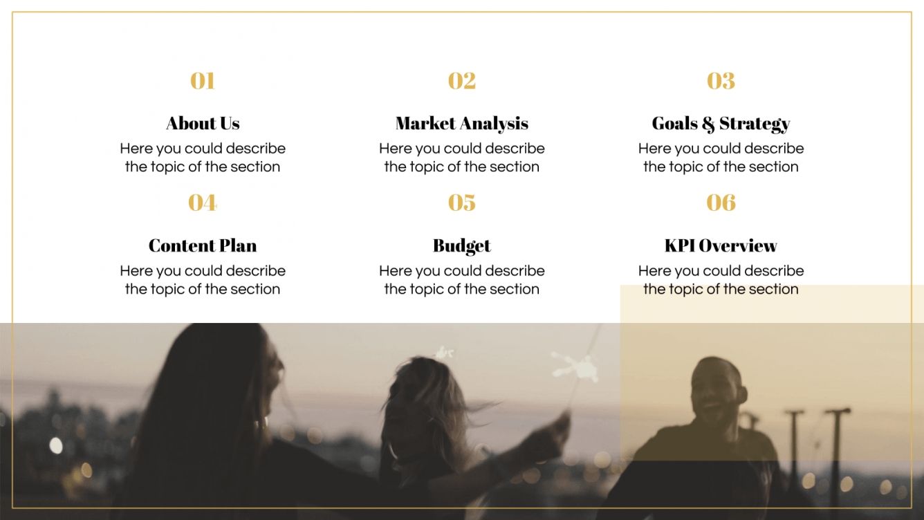 Plan de Año Nuevo en redes sociales | Tema Google Slides y PPT