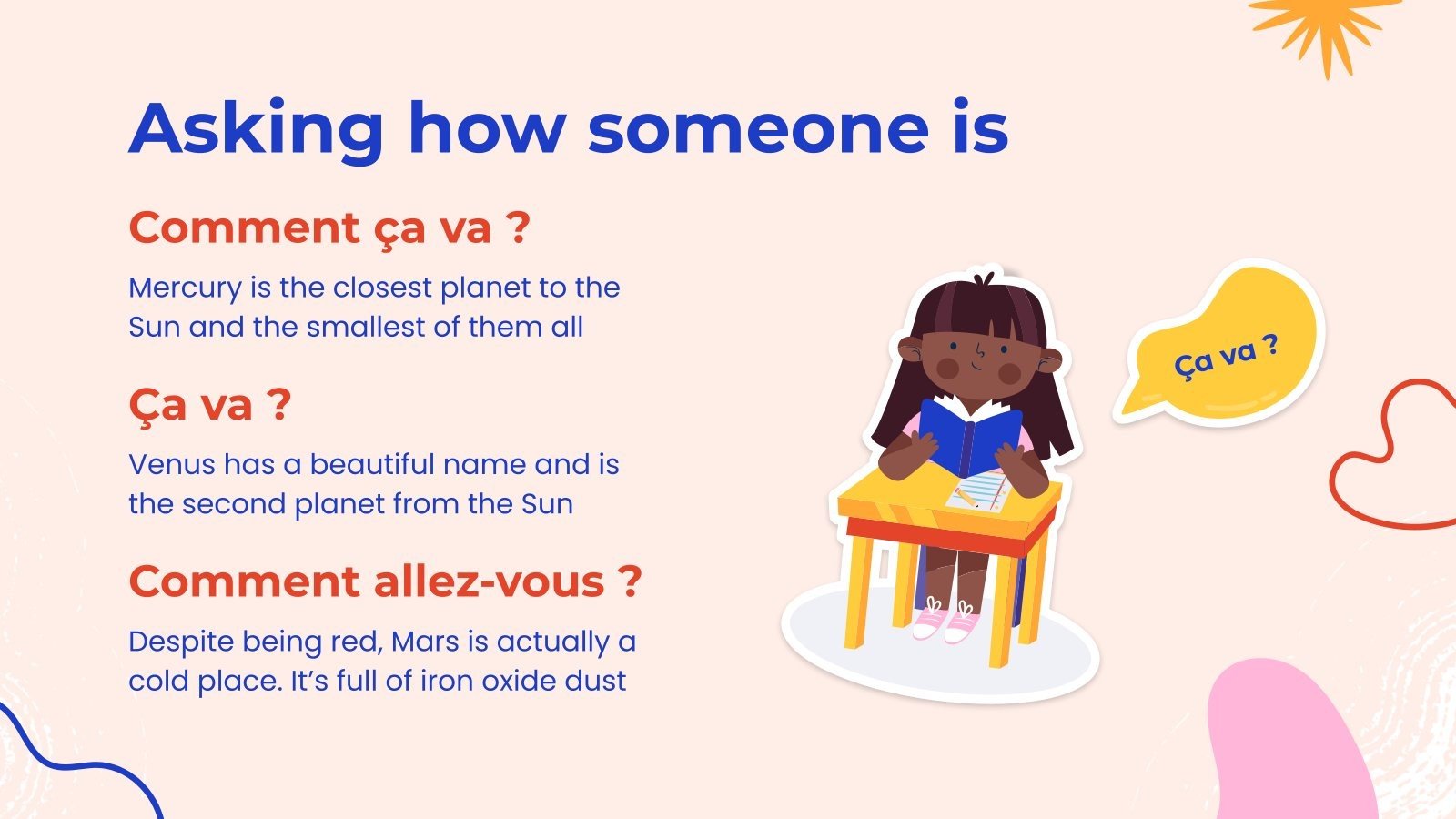 Basic Greetings and Introductions - French - 1st Grade