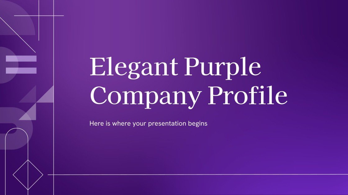 Elegant Purple Company Profile | Google Slides & PPT