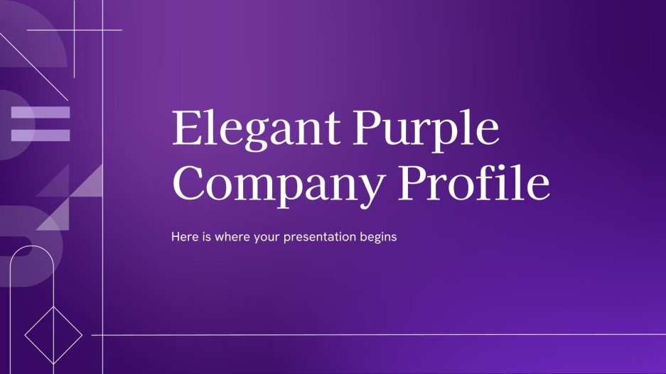 Elegant Purple Company Profile | Google Slides & PPT