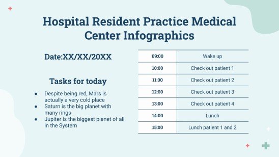 Hospital Resident Practice Medical Center Infographics