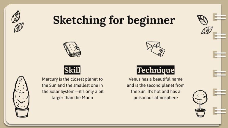 Art Subject for High School: Sketchbook | Google Slides