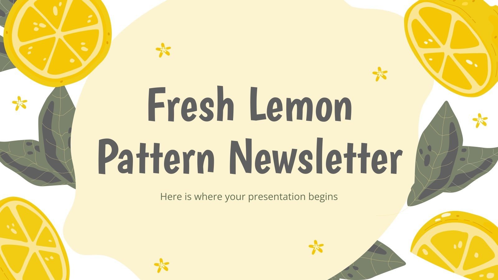 Fresh Lemon Pattern Newsletter | Google Slides & PowerPoint