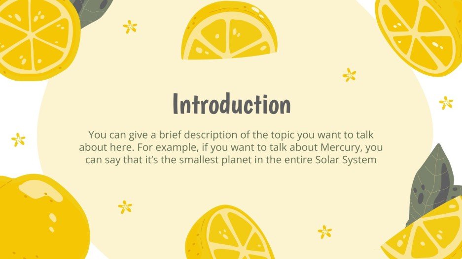 Fresh Lemon Pattern Newsletter | Google Slides & PowerPoint