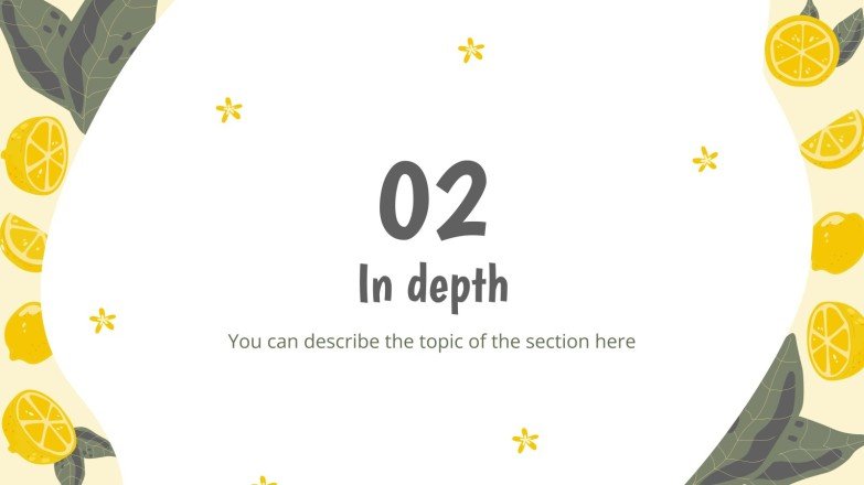 Fresh Lemon Pattern Newsletter | Google Slides & PowerPoint