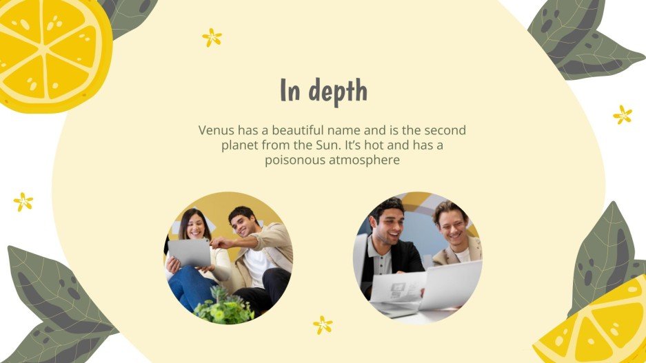 Fresh Lemon Pattern Newsletter | Google Slides & PowerPoint