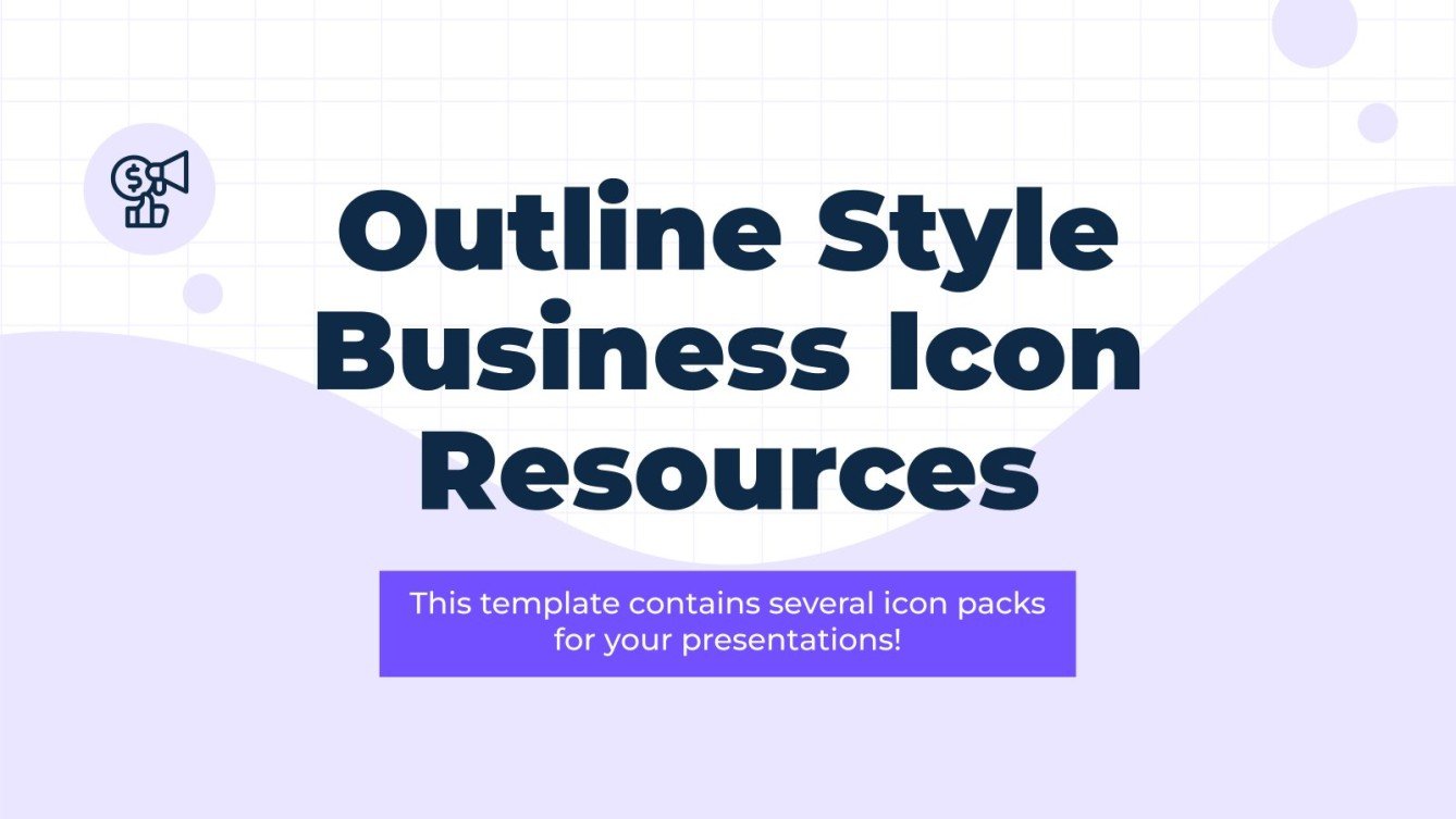 Outline Style Business Icon Resources | Google Slides & PPT