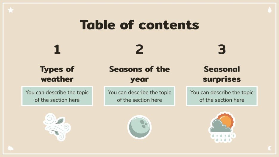 Weather and Seasons - Science - Pre-K | Google Slides & PPT