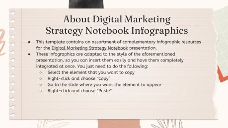Digital Marketing Strategy Notebook Infographics